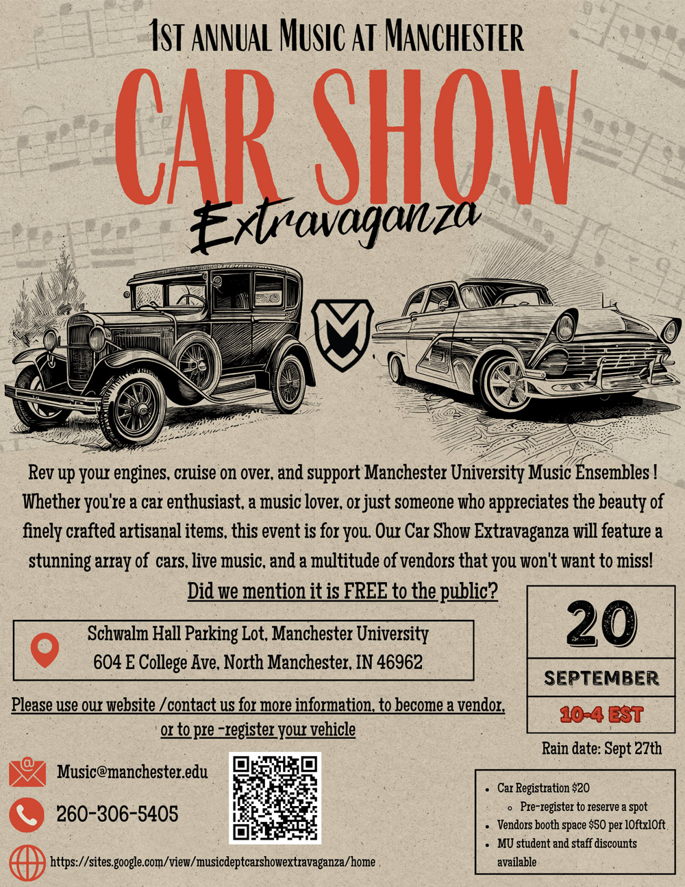 Car Show Extravaganza | Music at Manchester - Manchester University